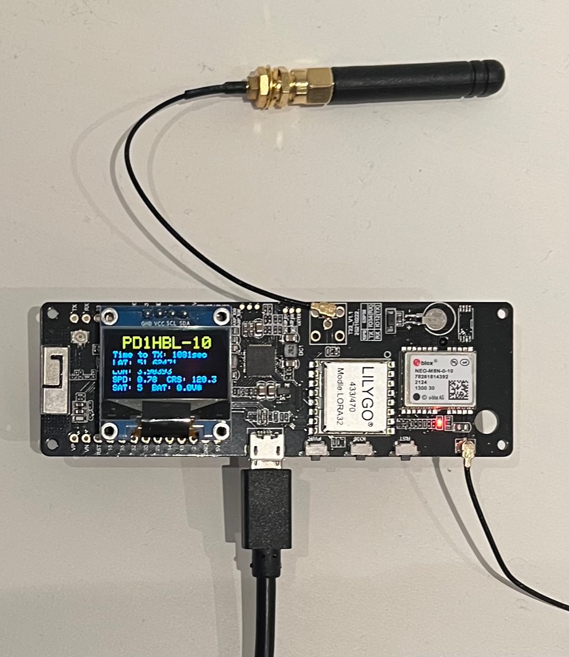 PD1HBL - Amateur Radio Station - LoRa - LilyGO TTGO T-Beam